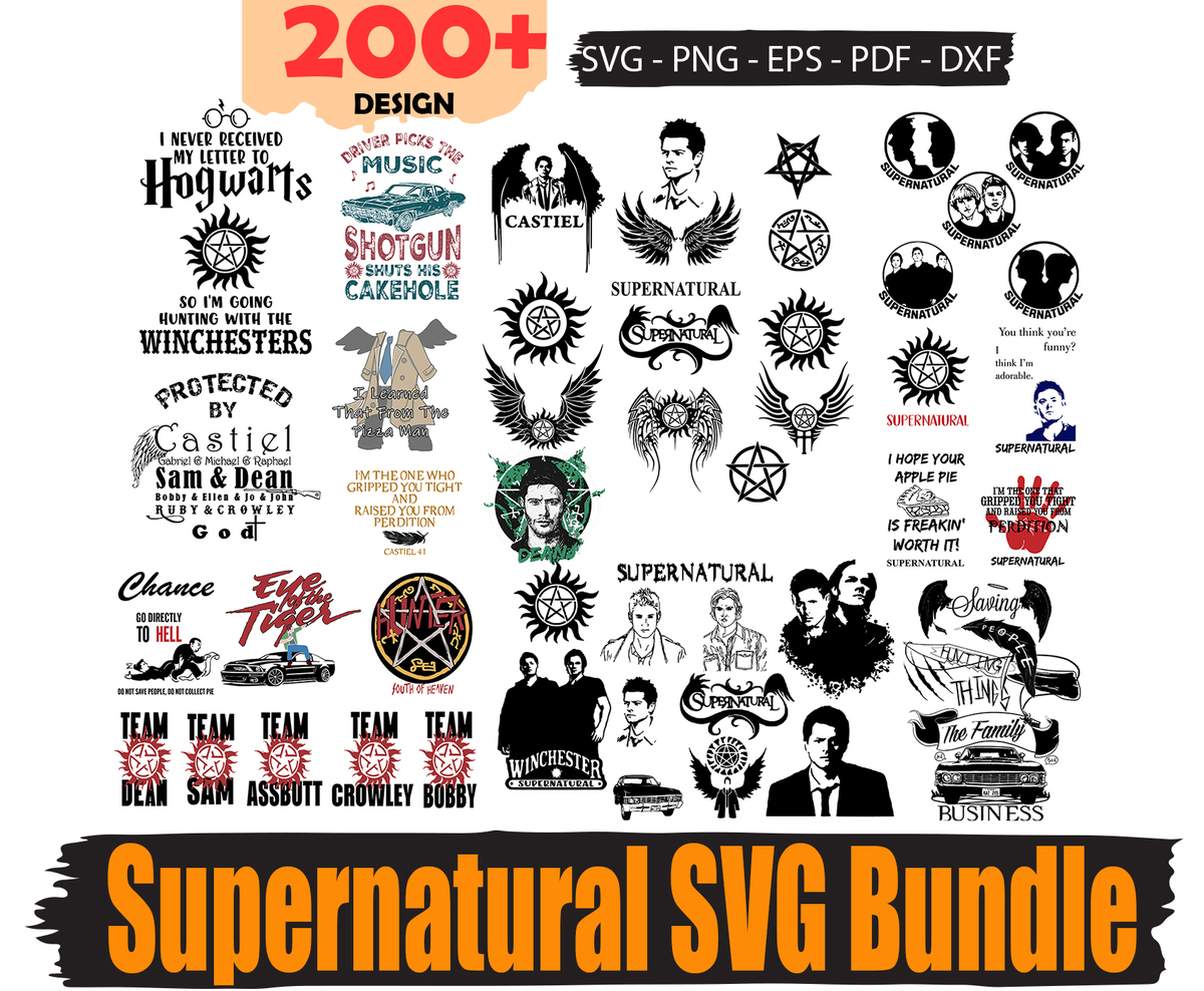Supernatural SVG Bundle File Digital - Inspire Uplift