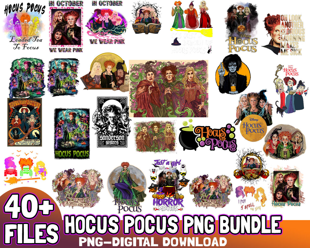 Hocus Pocus PNG Bundle, Hocus Pocus Png, SVG File Digital | Inspire Uplift