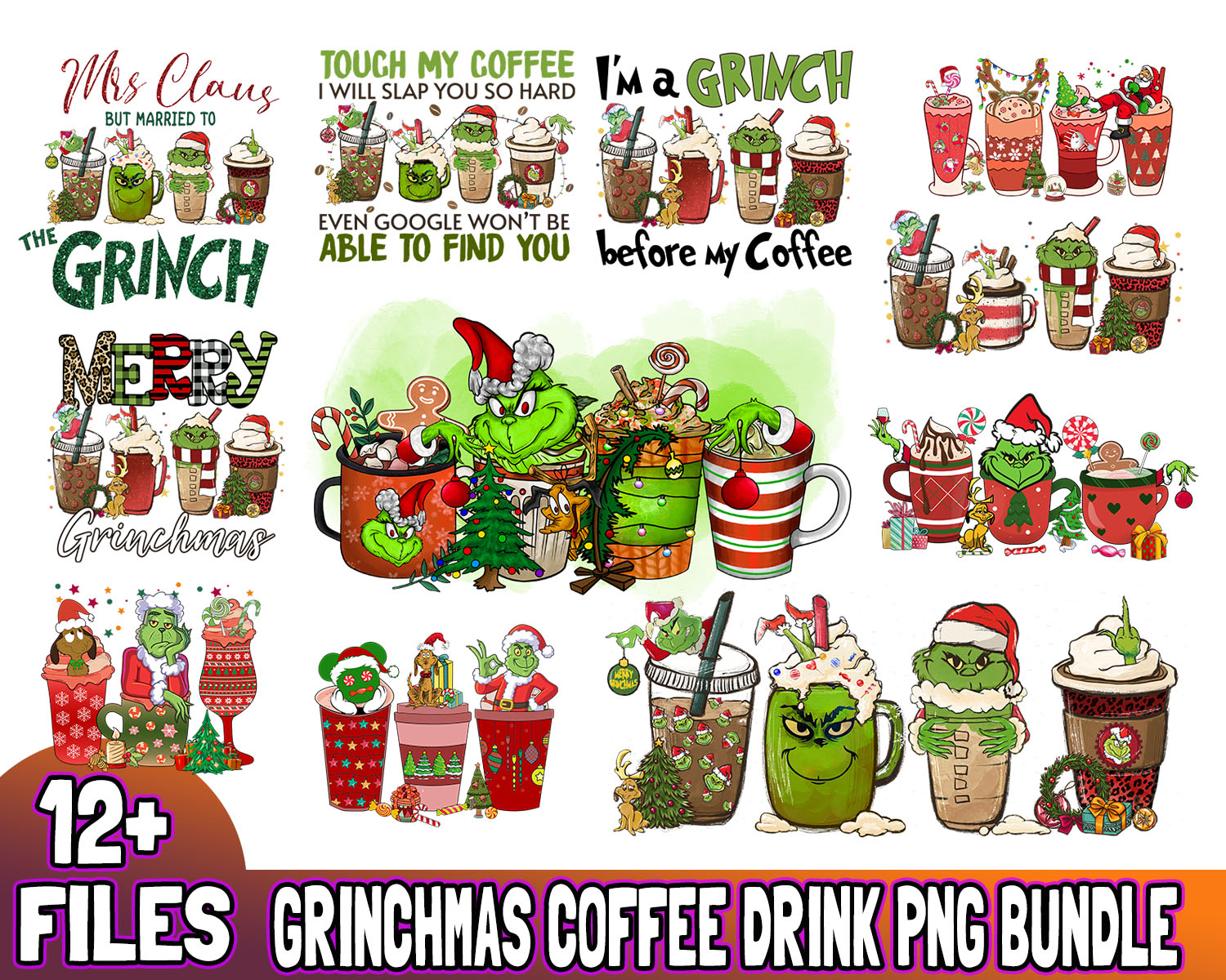 Grinch Sublimation Designs Downloads | Inspire Uplift