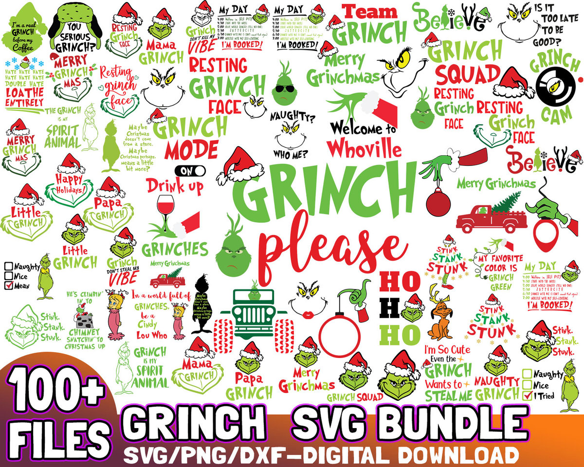 Grinch Svg Bundle | Inspire Uplift