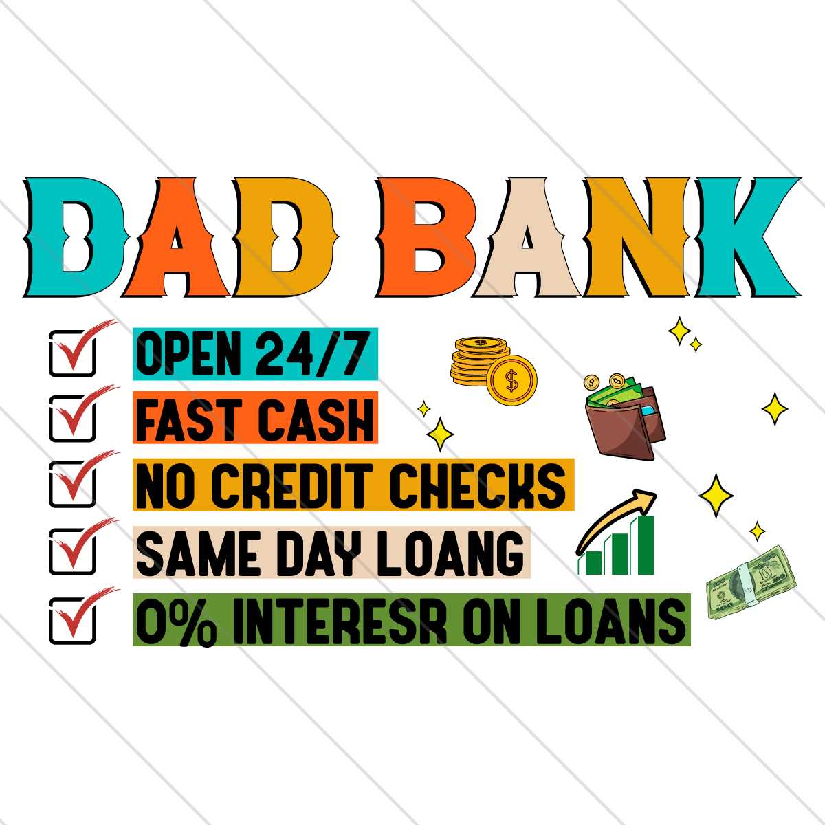 Bank of Dad Svg Png, Father's Day Png, Funny Dad PNG, Father | Inspire ...