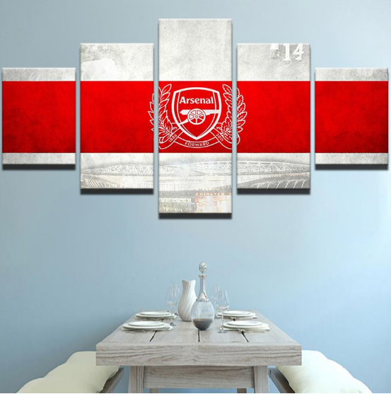 Arsenal Club Football 01 Sport 5 Panel Canvas Art Wall Deco - Inspire ...