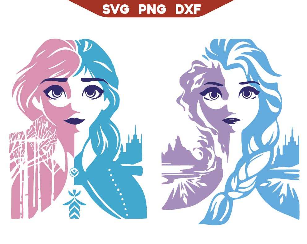 Frozen SVG Sisters Svg Anna Svg, Elsa Svg, Frozen Svg, Anna - Inspire ...