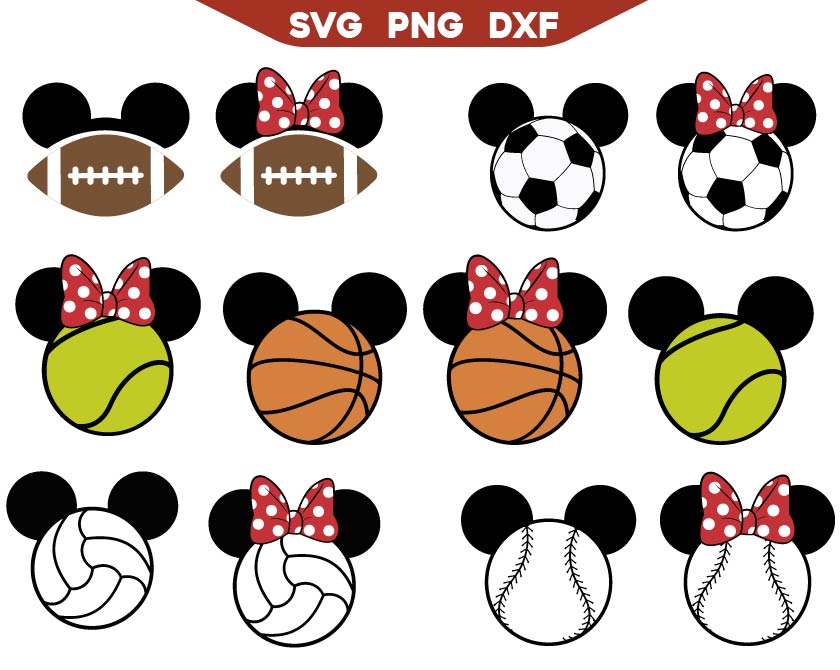 Mickey Mouse Basketball Svg, Mickey Minnie Mouse Sports Svg, - Inspire ...