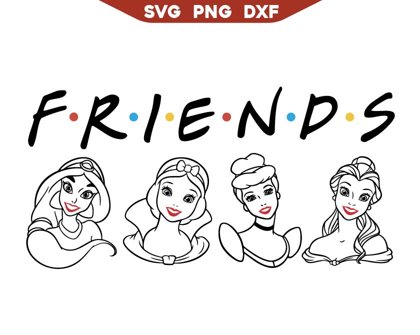 Disney Princess Friends Svg, Disney Princess Silhouette Bell - Inspire ...