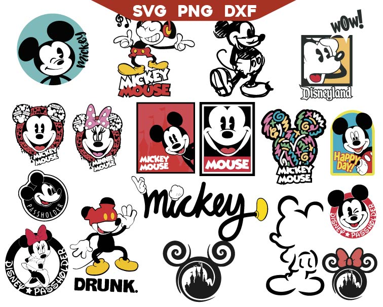 Mickey Mouse SVG Bundle, Minnie SVG, Mickey Svg Png, Disney - Inspire ...