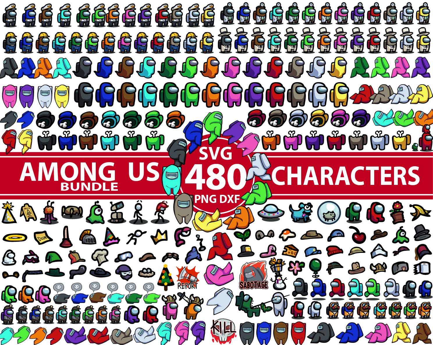 Among Us SVG Bundle, Among Us Character SVG, Among Us SVG, A - Inspire ...