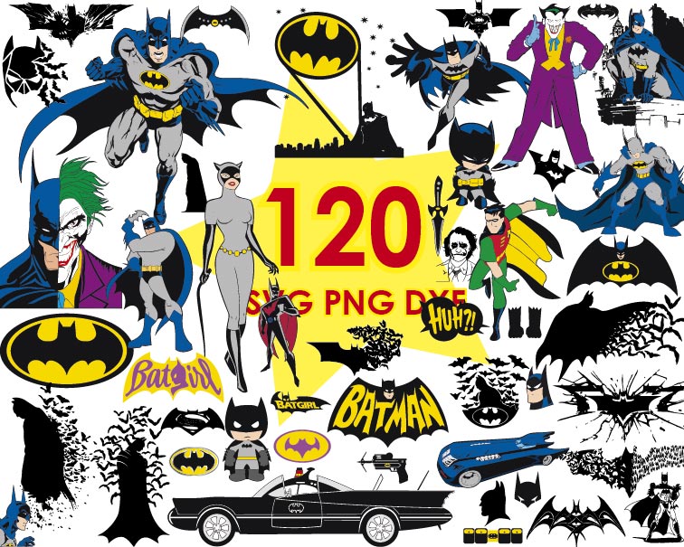Batman Svg, Superhero Svg Bundle, Comic SVG - Inspire Uplift