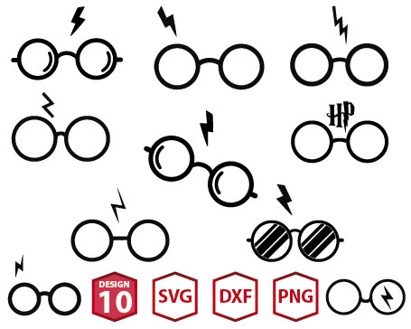 Harry Potter Glasses Svg, Wizard Glasses Cut File Svg, Harry - Inspire ...