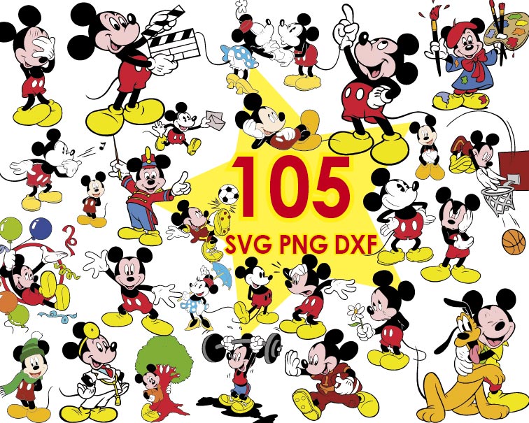 Disney Mickey Mouse SVG Bundle Layered Head Svg, Disney Birt - Inspire ...