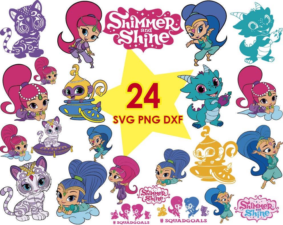 Shimmer And Shine Svg Bundle, Shimmer And Shine Svg Silhouet - Inspire ...
