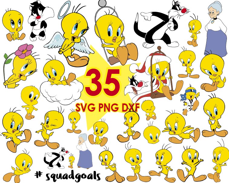 Tweety Svg Bundle, Tweety Bird Svg, Looney Tunes Svg, Cartoo - Inspire ...