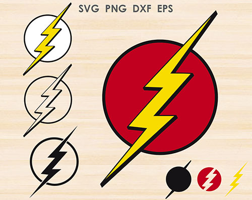 Flash Logo SVG, Flash Silhouette Svg, Superhero Svg - Inspire Uplift