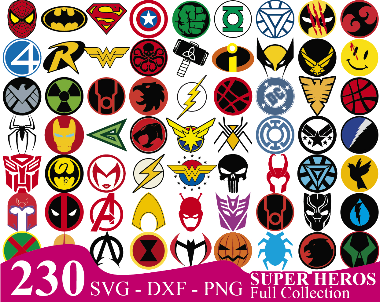 Mega Bundle Superhero SVG, Marvel Superhero Svg, Marvels Log - Inspire ...