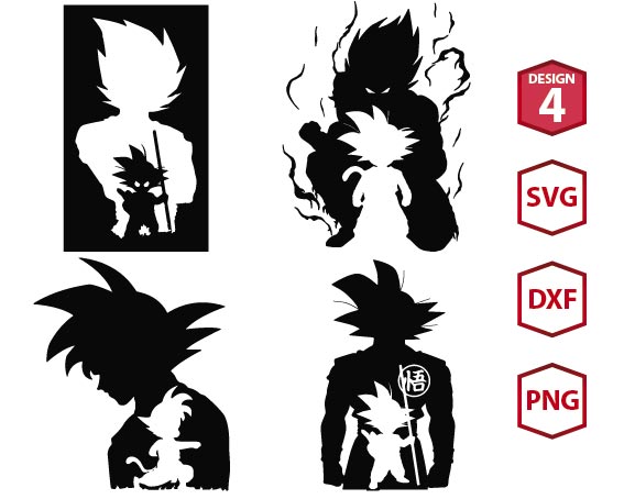 Goku And Vegeta Shadow SVG, Goku SVG, Vegeta SVG, Dragon Bal - Inspire ...