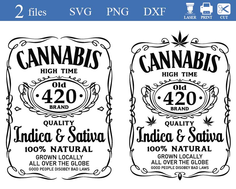 Cannabis Jack Daniel's label Svg, Marijuana Svg, Weed Svg, C - Inspire ...