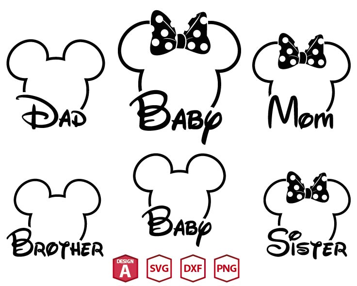 Mickey Family 2024 Svg Png, Mickey Mouse and Minnie Mouse Pn - Inspire ...