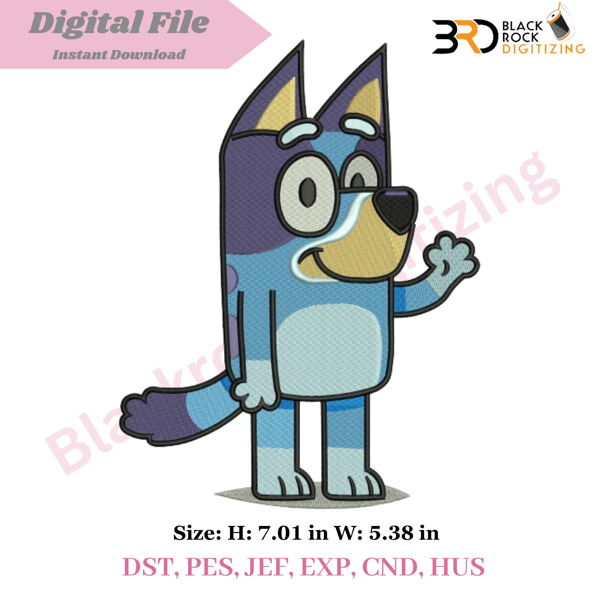Bluey Embroidery Design File for Machine Embroidery | Instan | Inspire ...