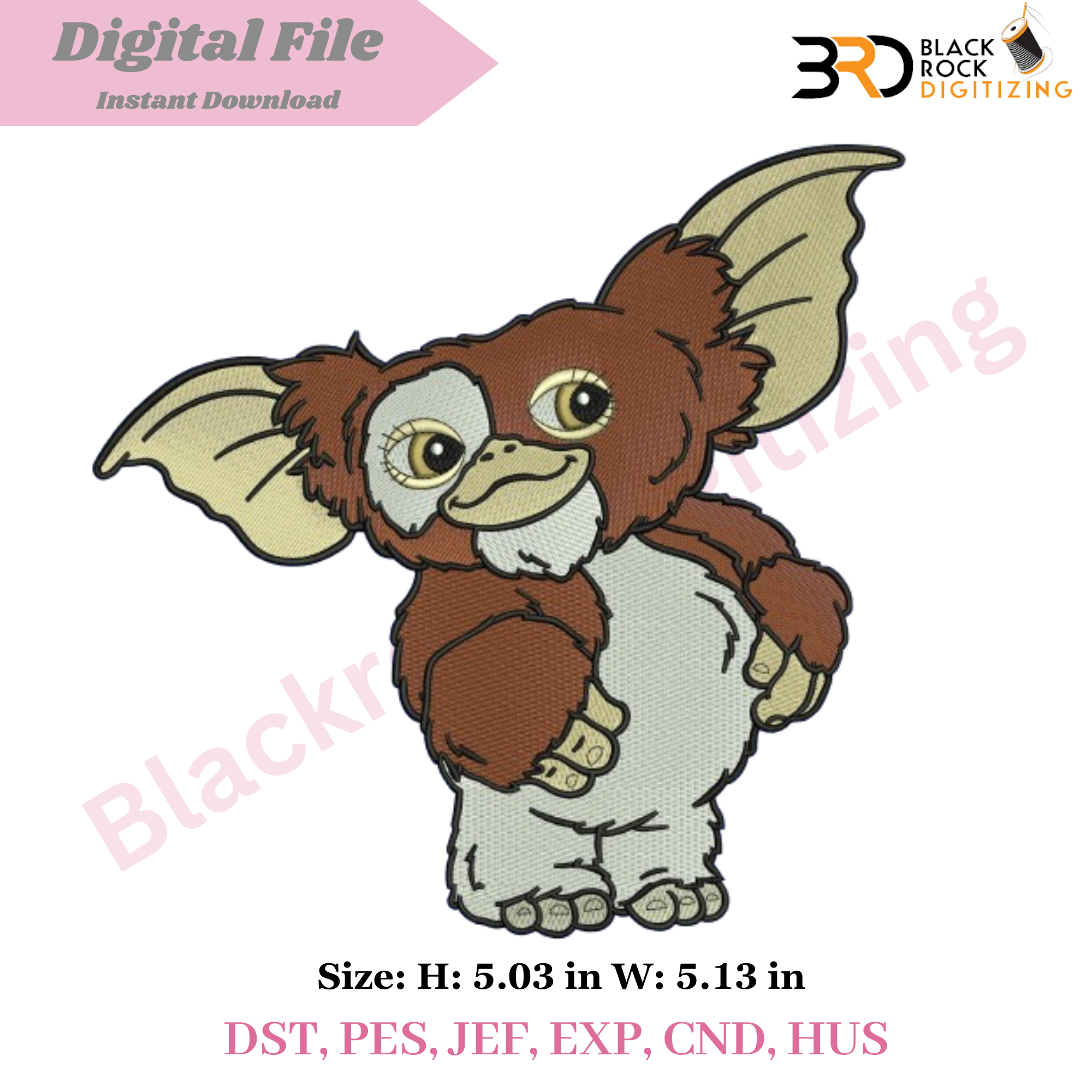 Cute Gizmo Embroidery Design | Instant download | Inspire Uplift