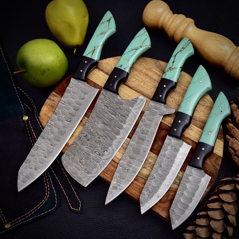 Forged Handmade Kitchen Chef Knives Set With Beautiful Handl | Inspire ...