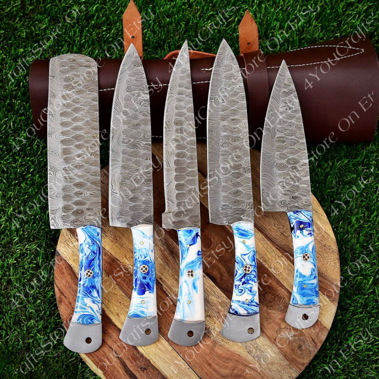Handmade Kitchen Chef Knives Set , Best For Cooking, Mother’ | Inspire ...