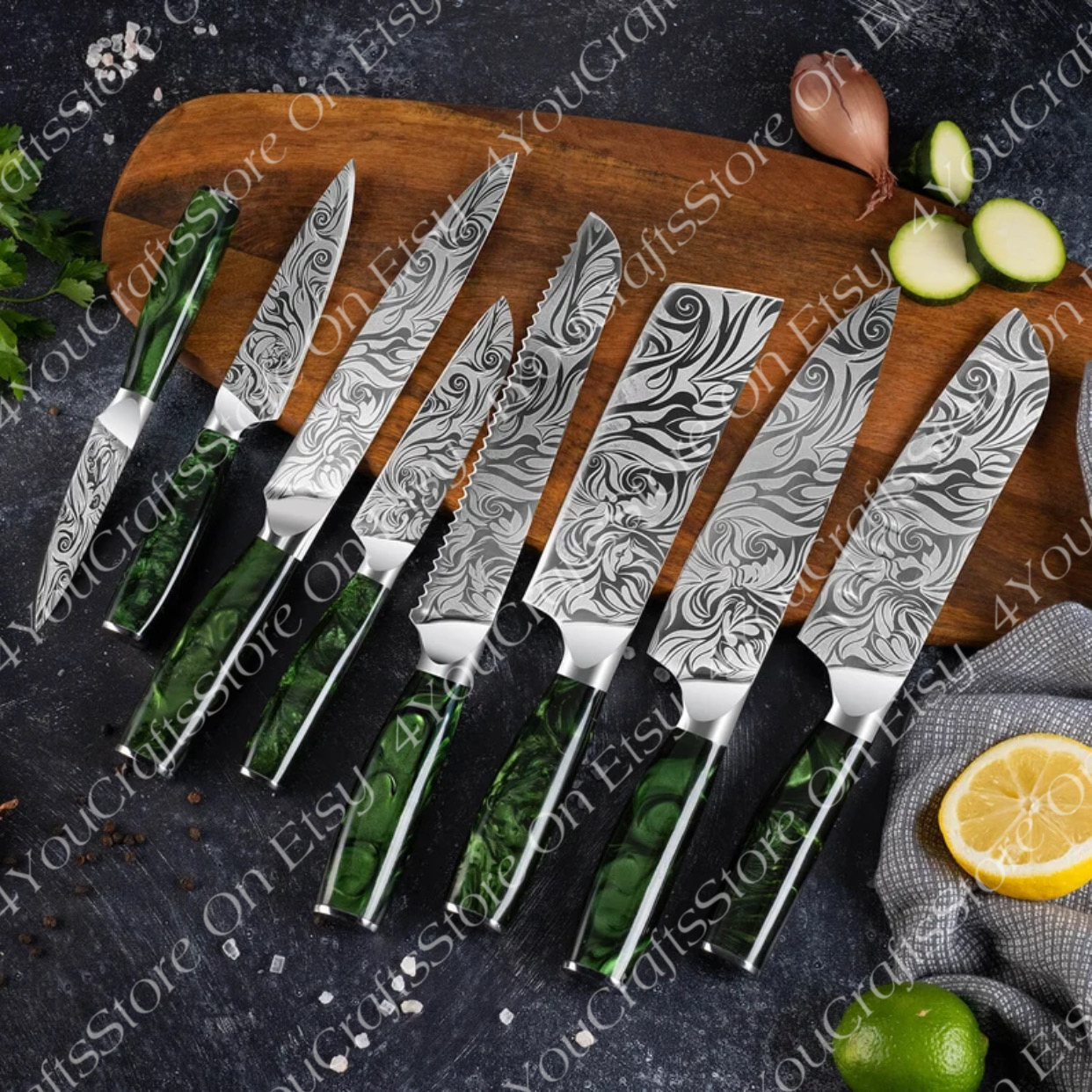 Handmade Professional Kitchen Chef Knives Set, Kitchen Knive | Inspire ...