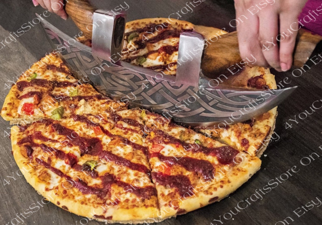 Handmade Pizza Cutting Axe , Double Headed Viking Style Pizz | Inspire ...