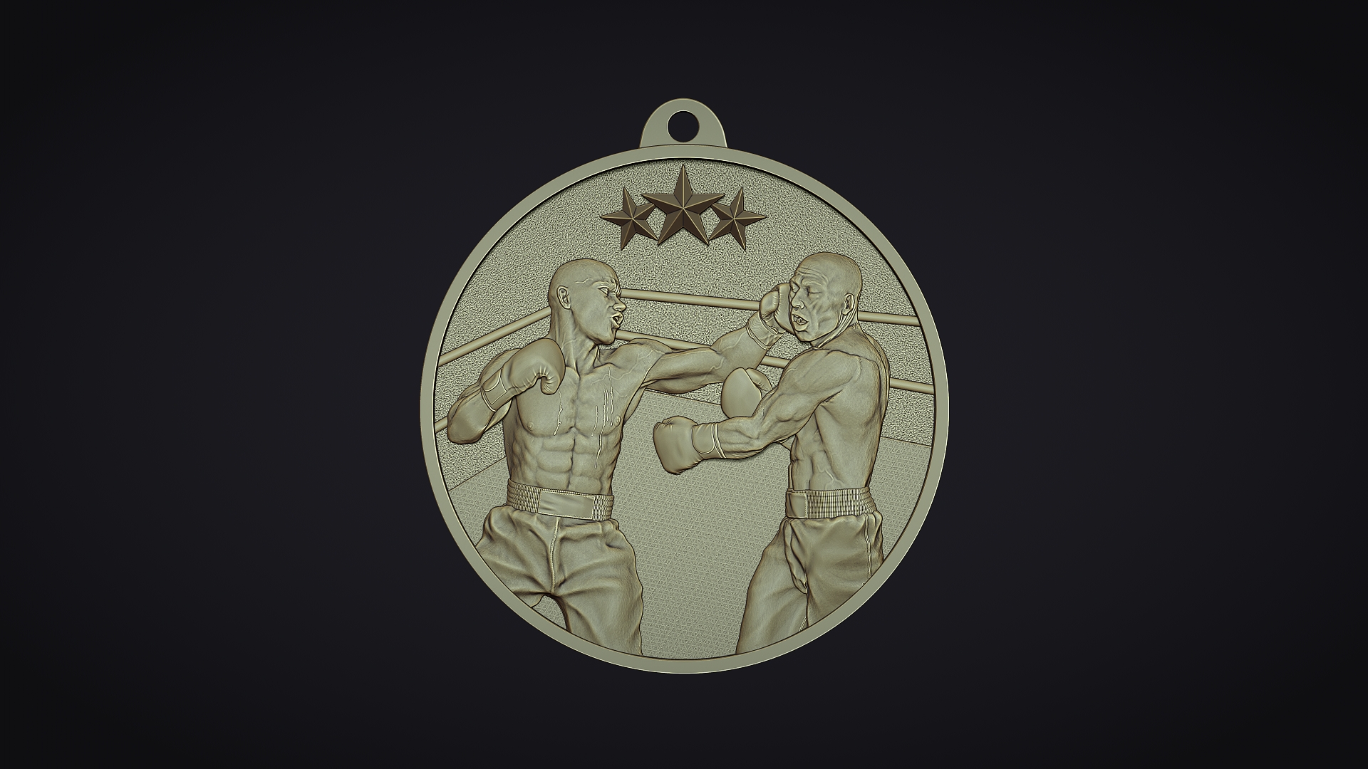 Boxing Medal 3d print and cnc carve model | Inspire Uplift