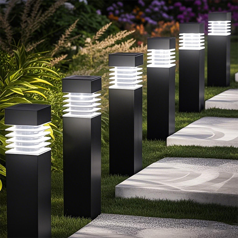 Solar LED Square Ground Lawn Lantern Outdoor | Inspire Uplift