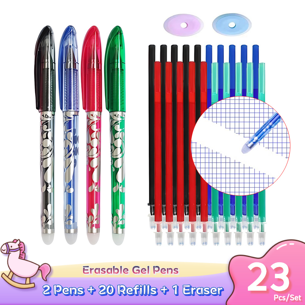 Erasable Gel Pens 0.5mm Magic Ink Set with Refills | Inspire Uplift