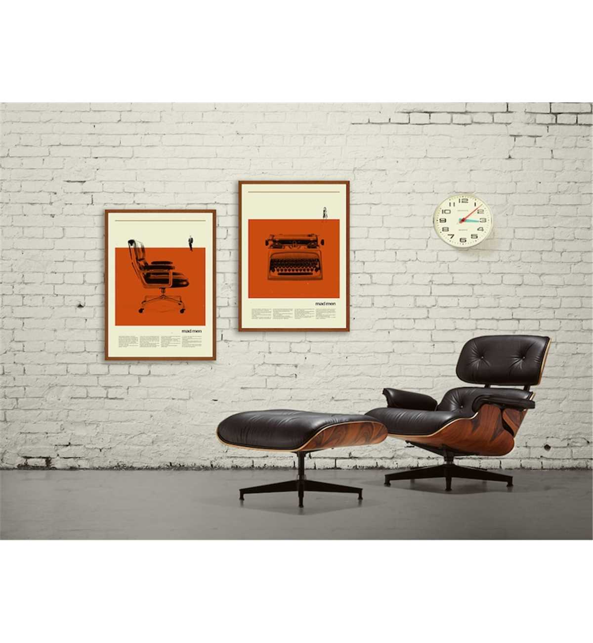 Mad Men Eames Chair and Typewriter Inspired Posters | Inspire Uplift