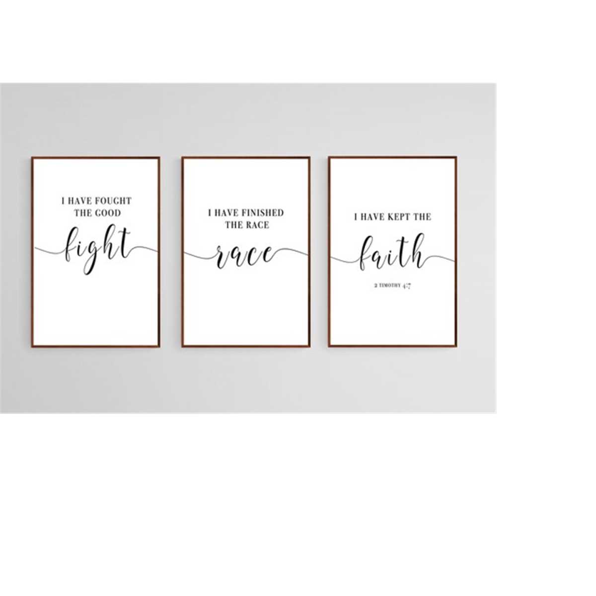 3 Piece Bible Verse Wall Art - Christian Decor Poster - Scri | Inspire ...