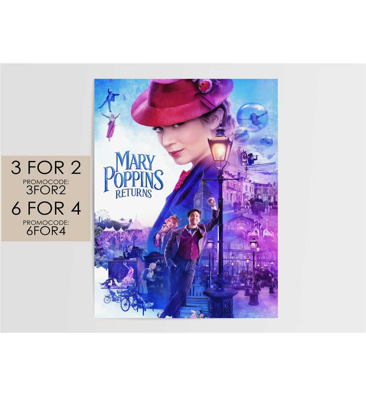 Mary Poppins Returns 2018 Poster - Disney Pixar - Inspire Uplift