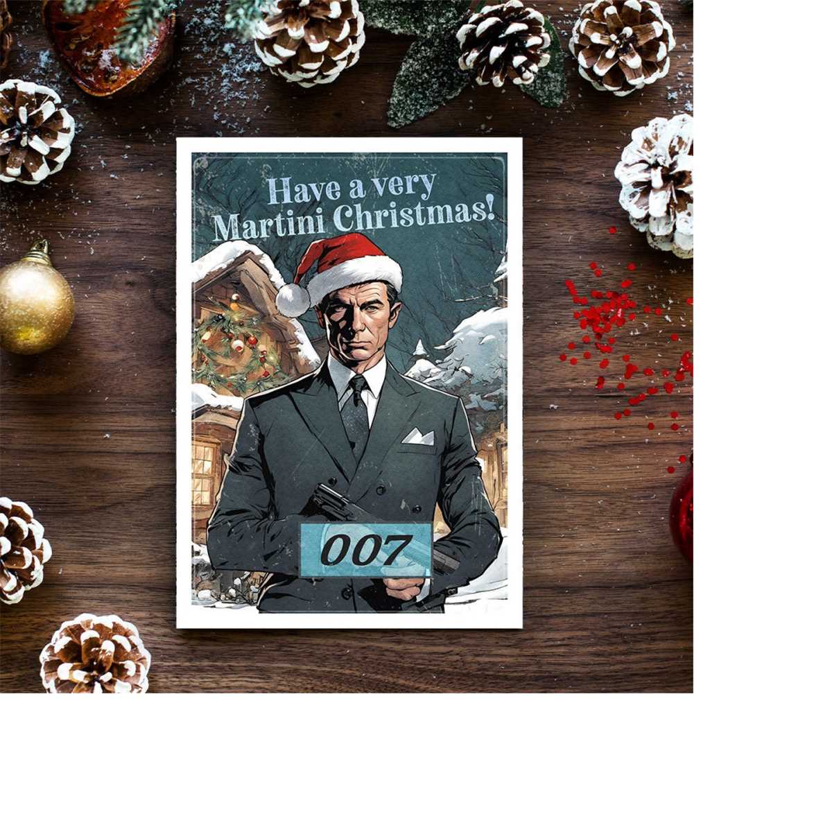 James Bond Christmas Card James Bond Gift Bond Christmas C | Inspire Uplift