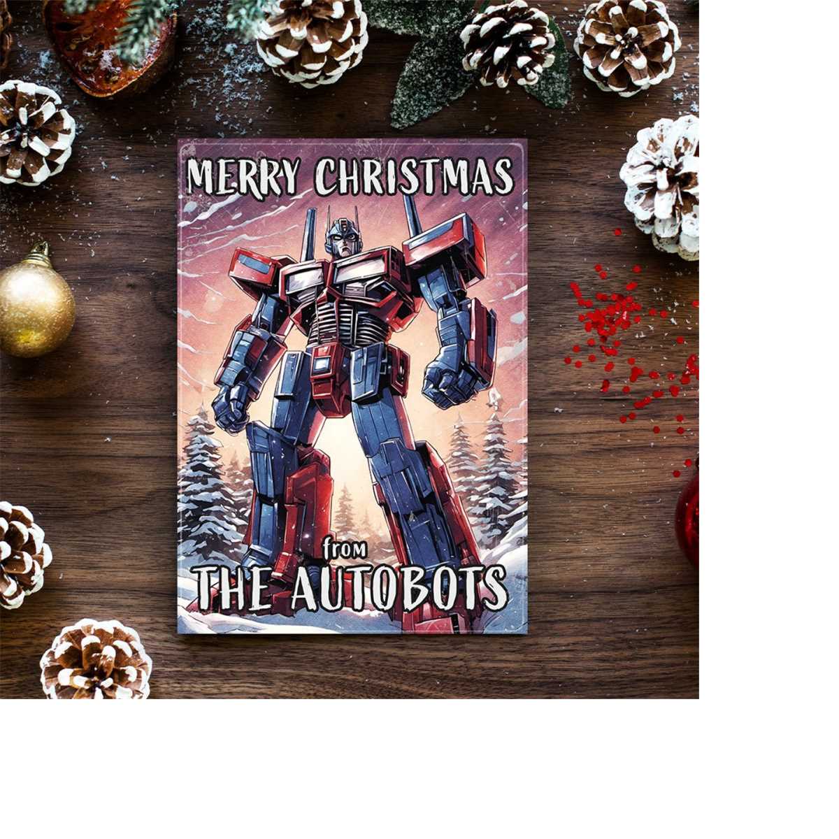 Transformers Christmas Card Transformers Gift Optimus Prim - Inspire Uplift