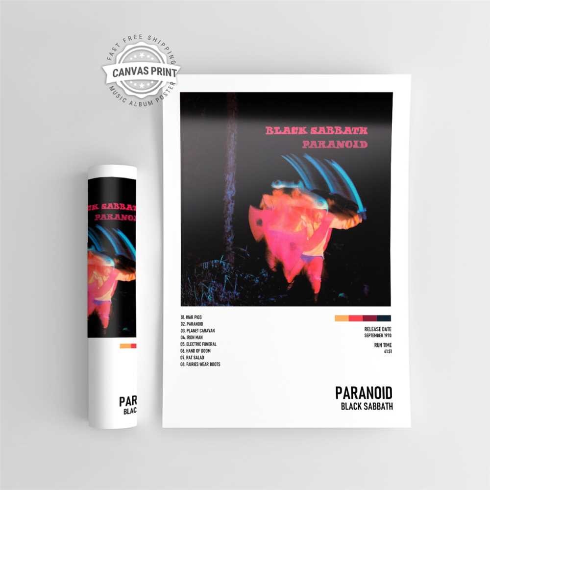 Paranoid-Black Sabbath Music Album Poster / High Quality Mus | Inspire ...