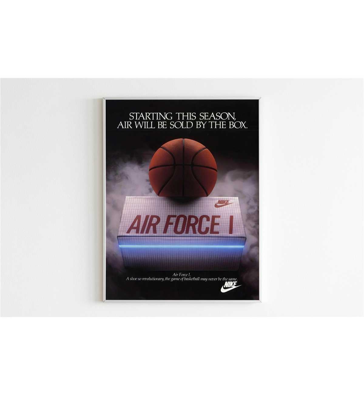 Nike Air Force I Advertising Poster, 90s Style | Inspire Uplift