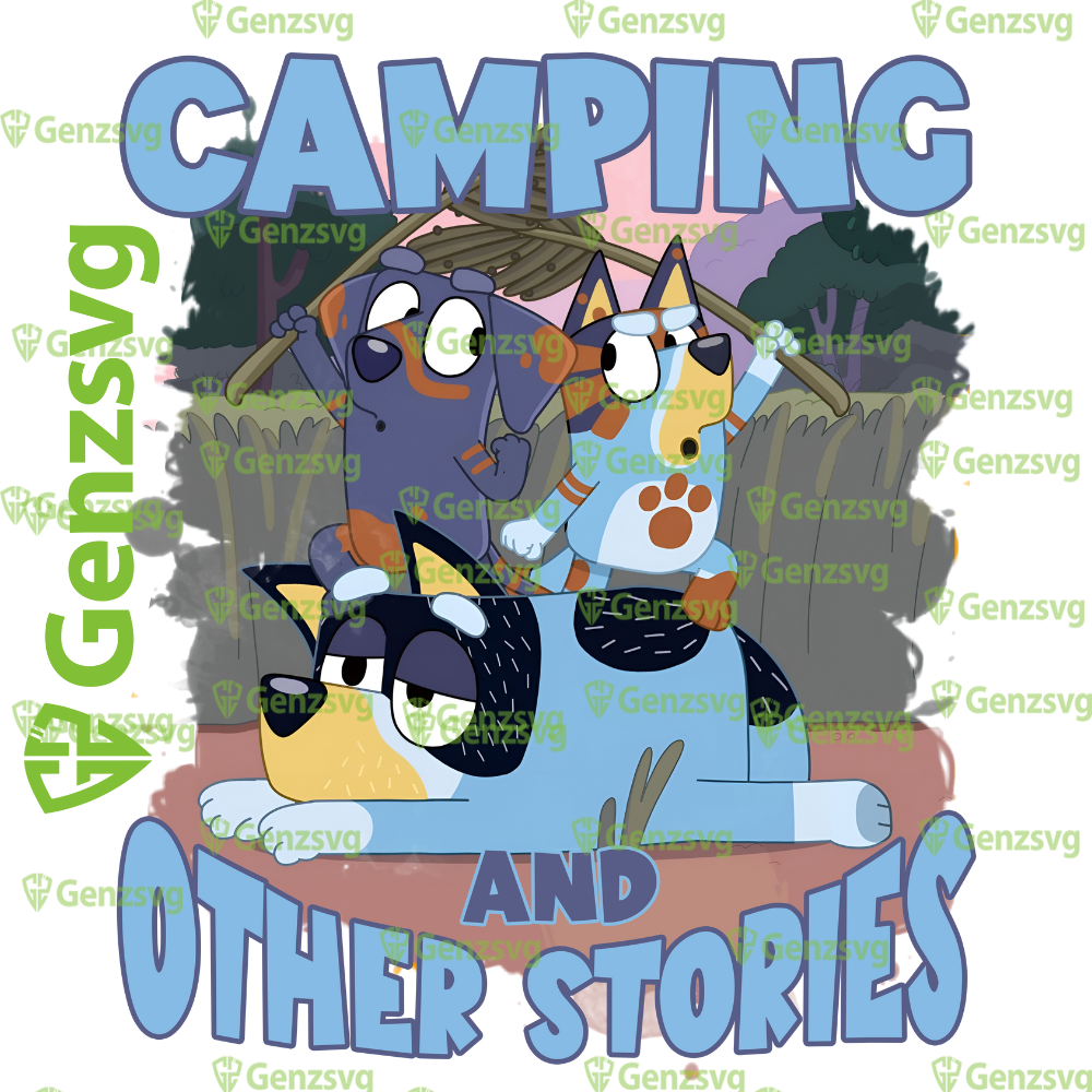 Camping And Other Stories Bluey and Friends TShirt, Funny Bl | Inspire ...