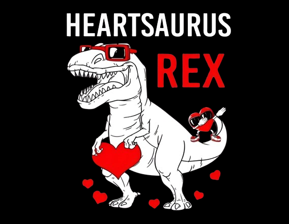 Heartsaurus Rex Dab Heart Dino Boys Valentines Day Svg, Love - Inspire Uplift