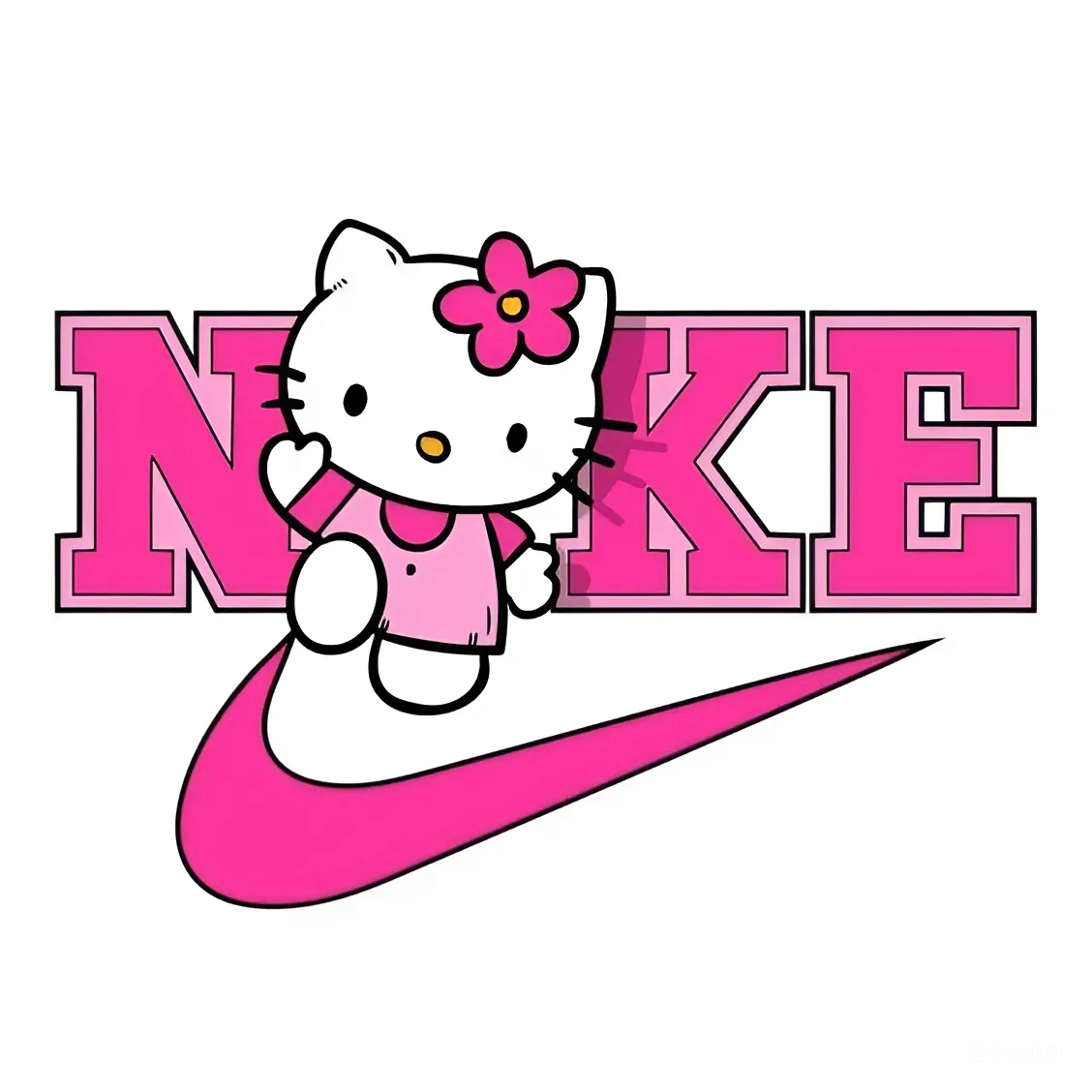 Hello Kitty Nike Logo SVG, Kitty Nike Logo SVG, Nike Hello K | Inspire ...