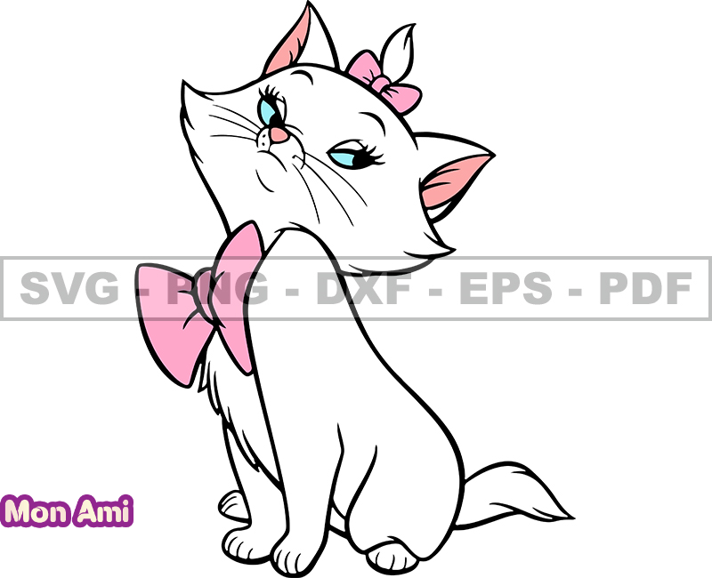 Disney Cat Marie Svg, Kitten Cat Marie Png, Cartoon Customs - Inspire ...