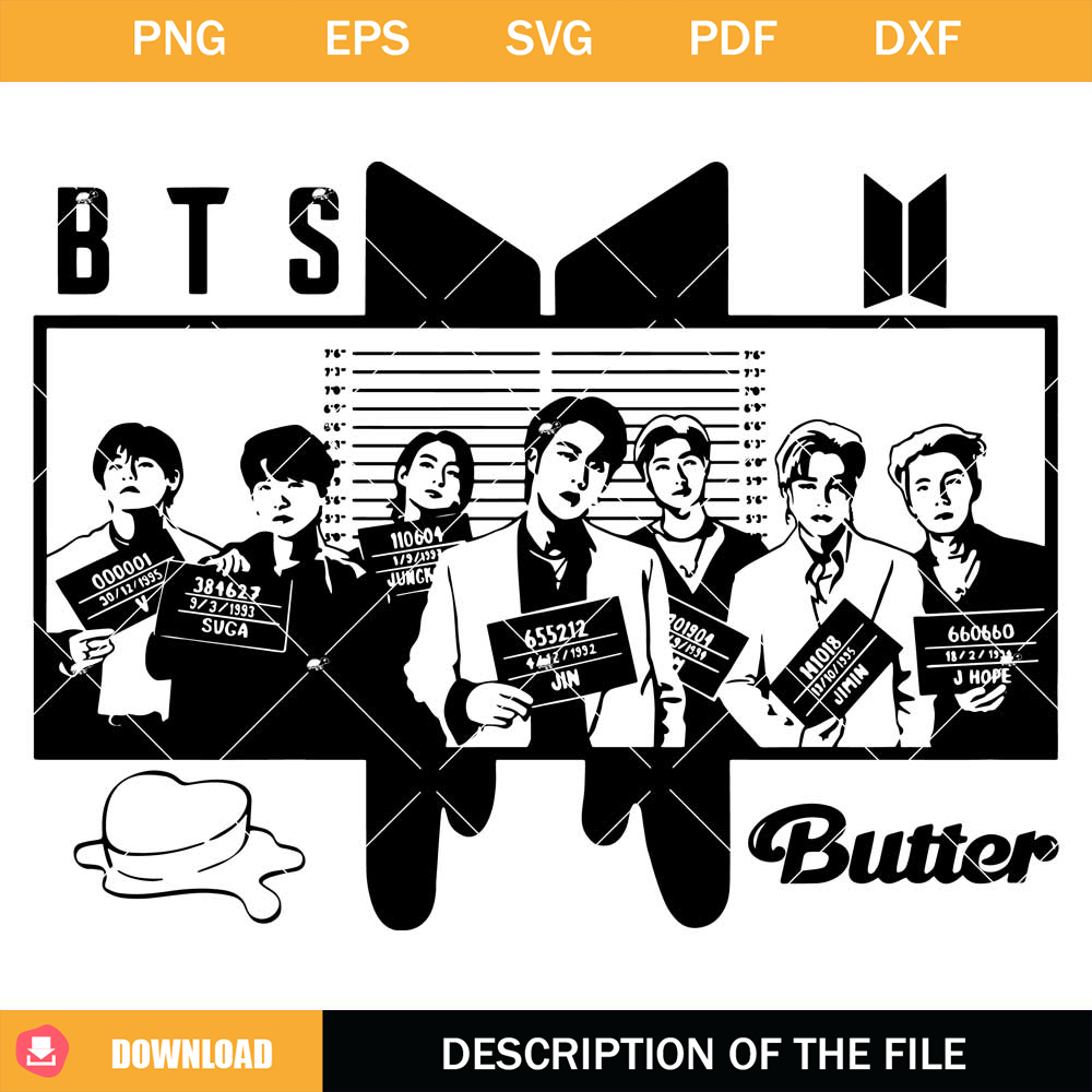 BTS Butter Svg, Band Music Svg, BTS Logo Svg, Menber BTS | Inspire Uplift
