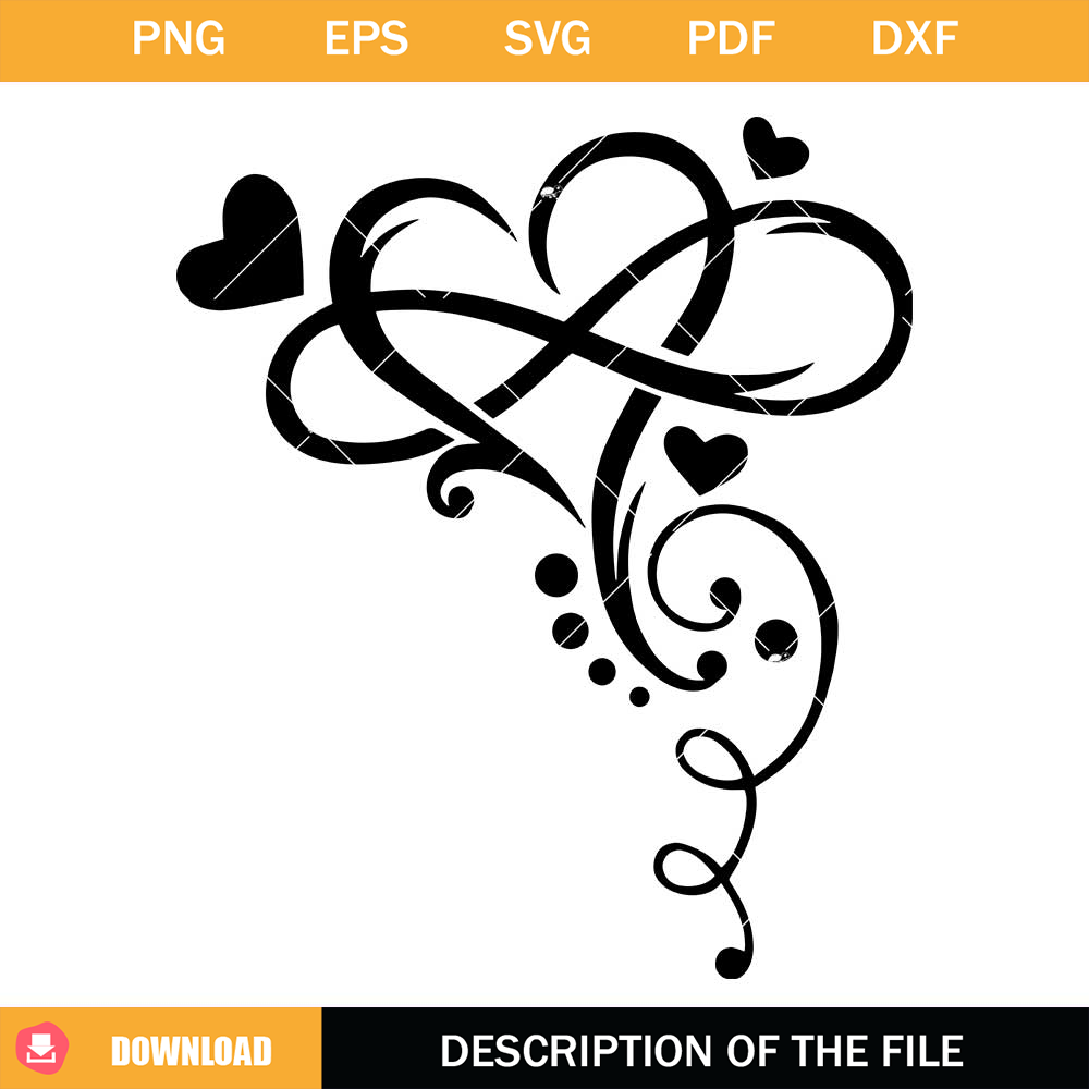 Infinity Heart Svg, Love Infinity Svg, Heart Svg | Inspire Uplift