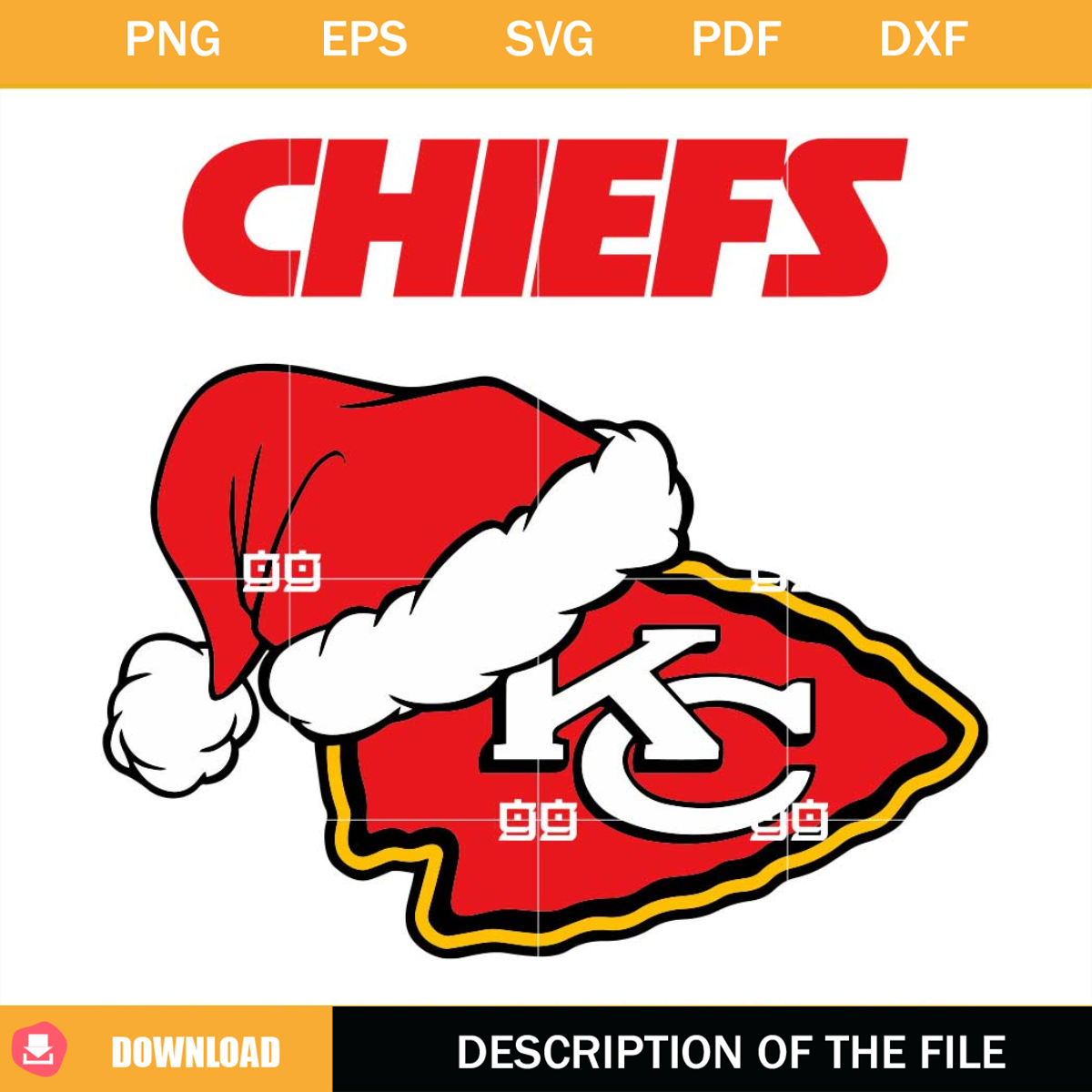 Kansas City Chiefs Christmas SVG, NFL Christmas Logo SVG, Ch | Inspire ...
