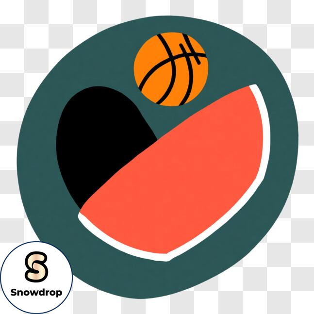 Watermelon and Basketball in Upside Down Heart Shape PNG Des - Inspire ...