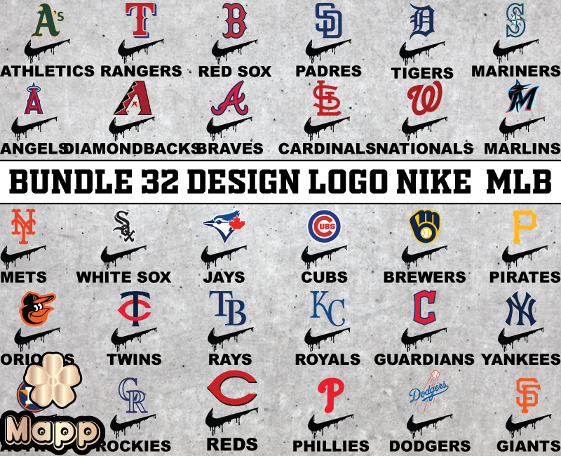Bundle 32 design logo Nike MLB, MLB Logo, MLB Logo Team, MLB | Inspire ...