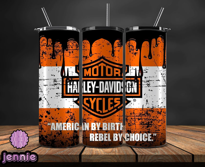 Harley Tumbler Wrap,Harley Davidson PNG, Harley Davidson Log - Inspire ...