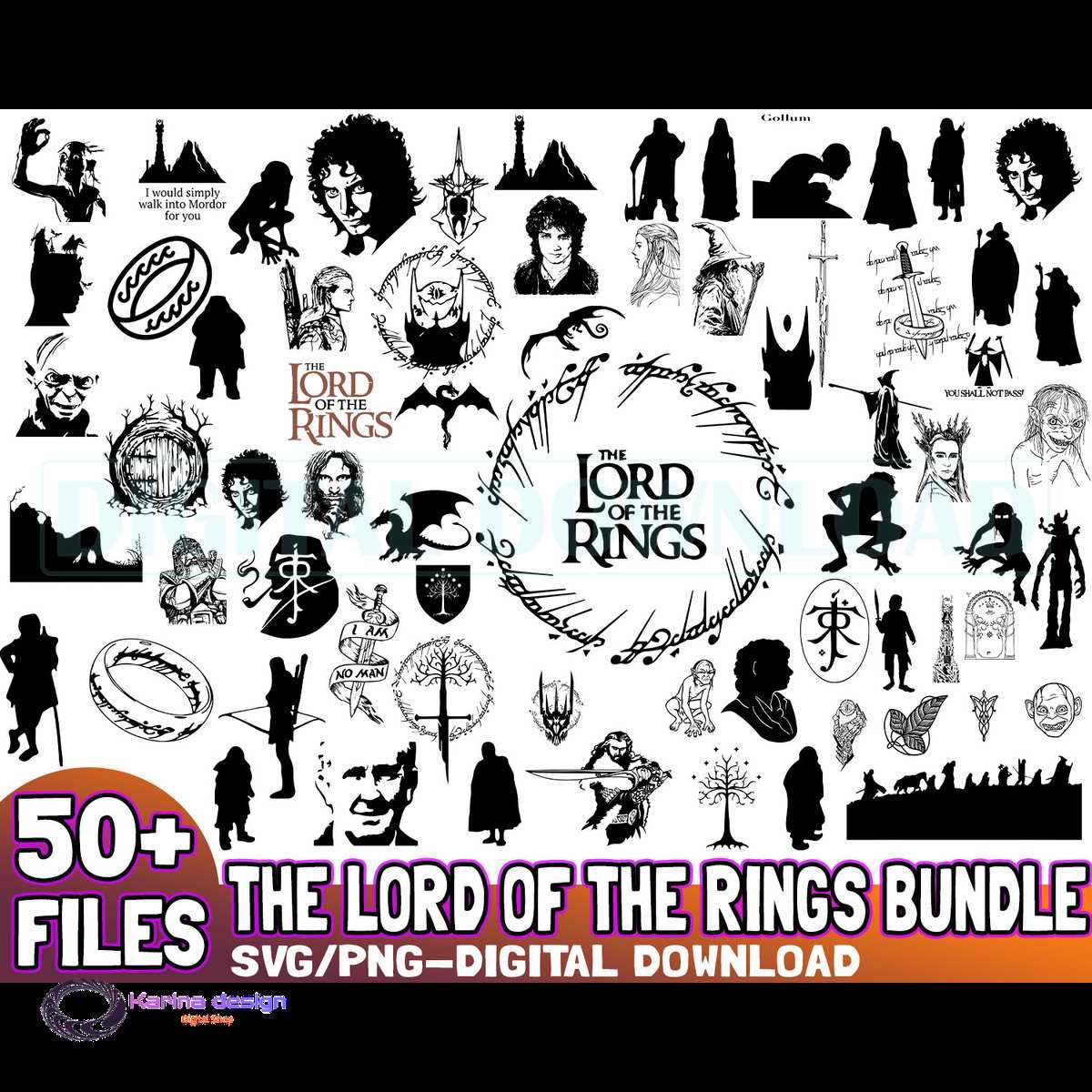 The Lord of the Rings Svg Bundle, The Lord of the Rings Svg, | Inspire ...