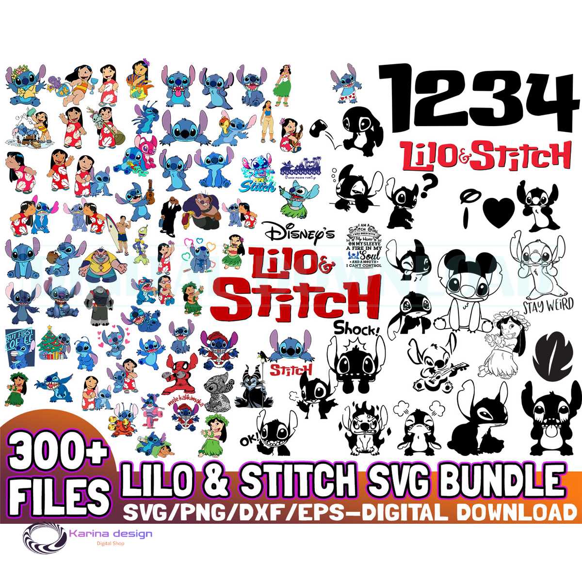 Disney Lilo & Stitch SVG Bundle Design | Inspire Uplift