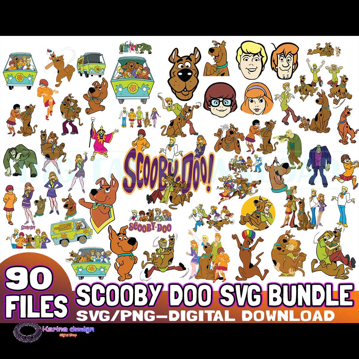 90 Files Scooby Doo Svg Bundle Design | Inspire Uplift